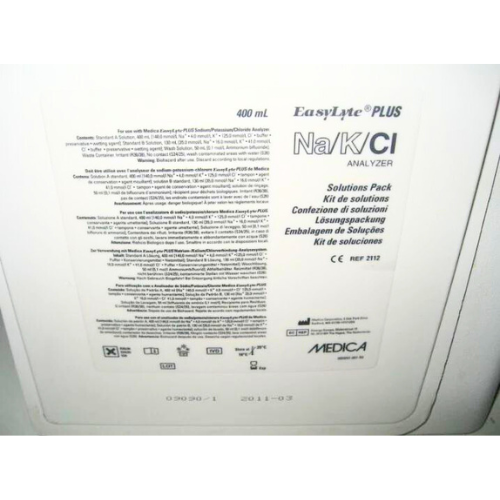 Solutions Pack, 2112, Medica EasyLyte Solutions Pack, NA/K/Cl 400mL